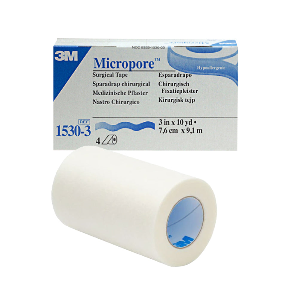 3M Micropore Tape 75mm x 9.1m | Pack of 4 Rolls