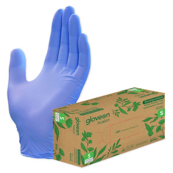 GloveOn Avalon Biodegradable Nitrile Exam Gloves Powder Free | Pack of