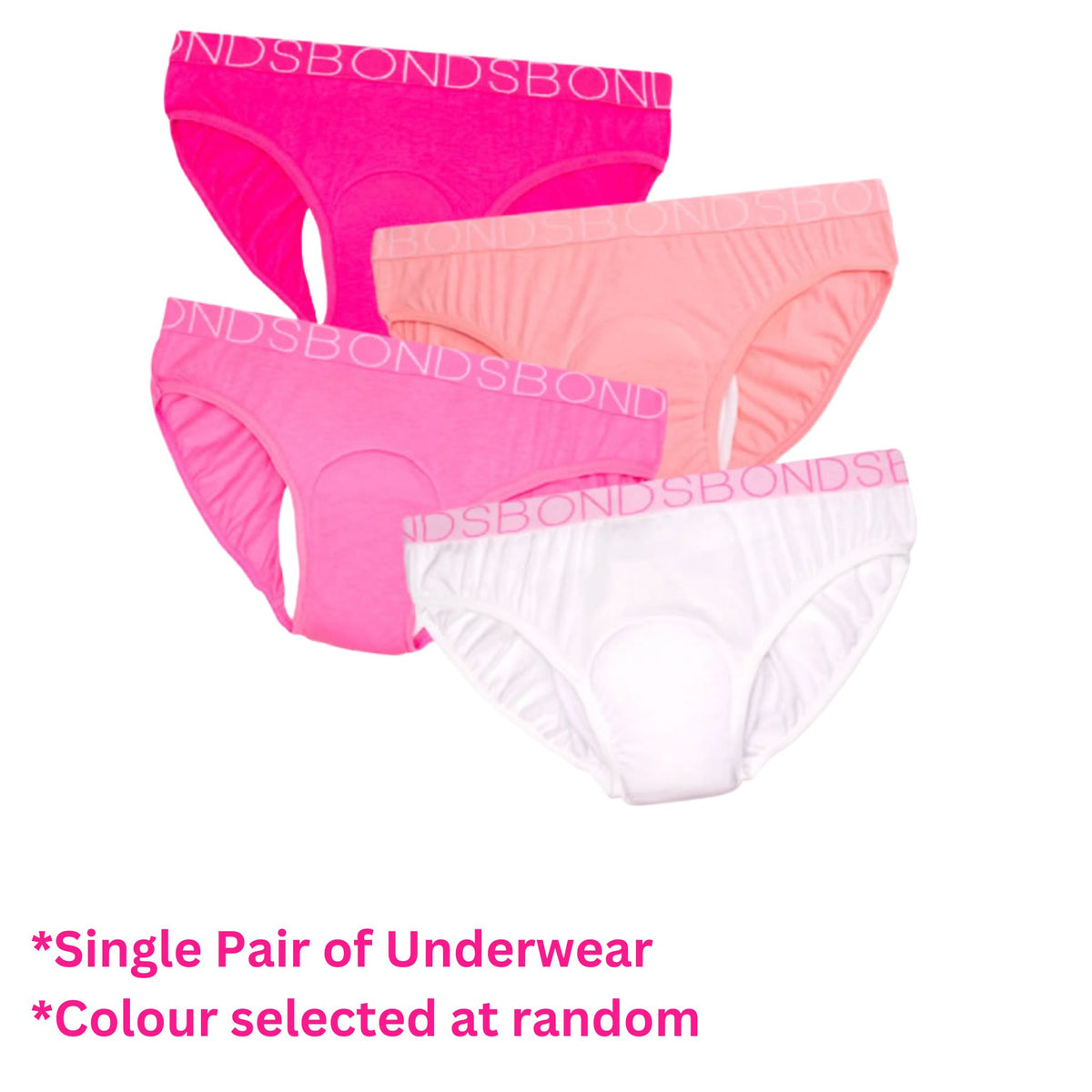 Light Incontinence Underwear BONDS Bikini Brief w Incontinence Pad
