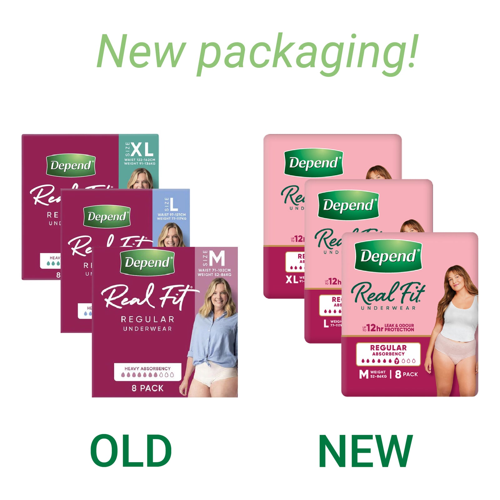 Depend Real Fit Regular Underwear for Women | IncontinenceProducts.com.au