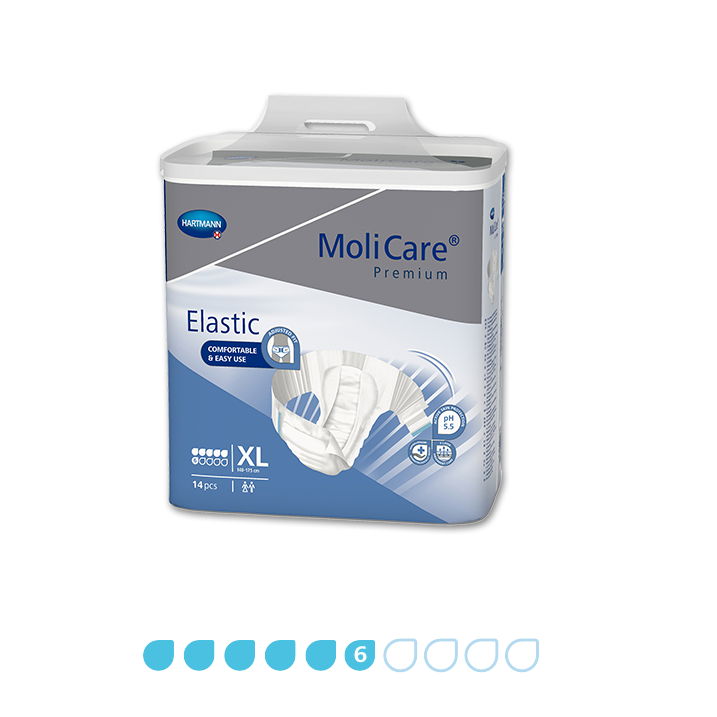 MoliCare® Premium Elastic 6D Slip Disposable Incontinence Pants, Open Style